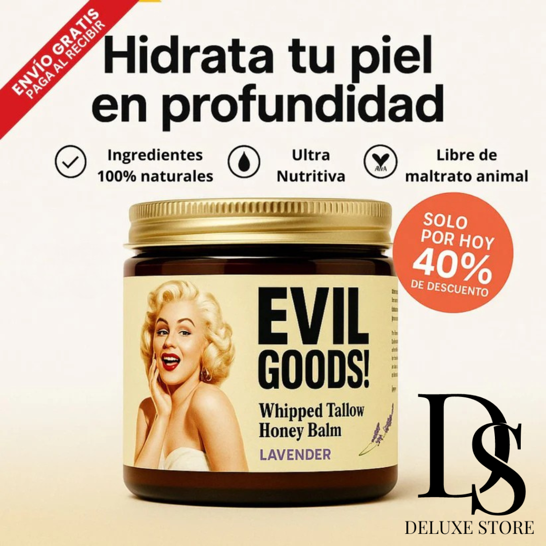 OFERTA 2X1 EVIL GOODS Crema con Sebo de Res - Hidratación Natural Prof ...